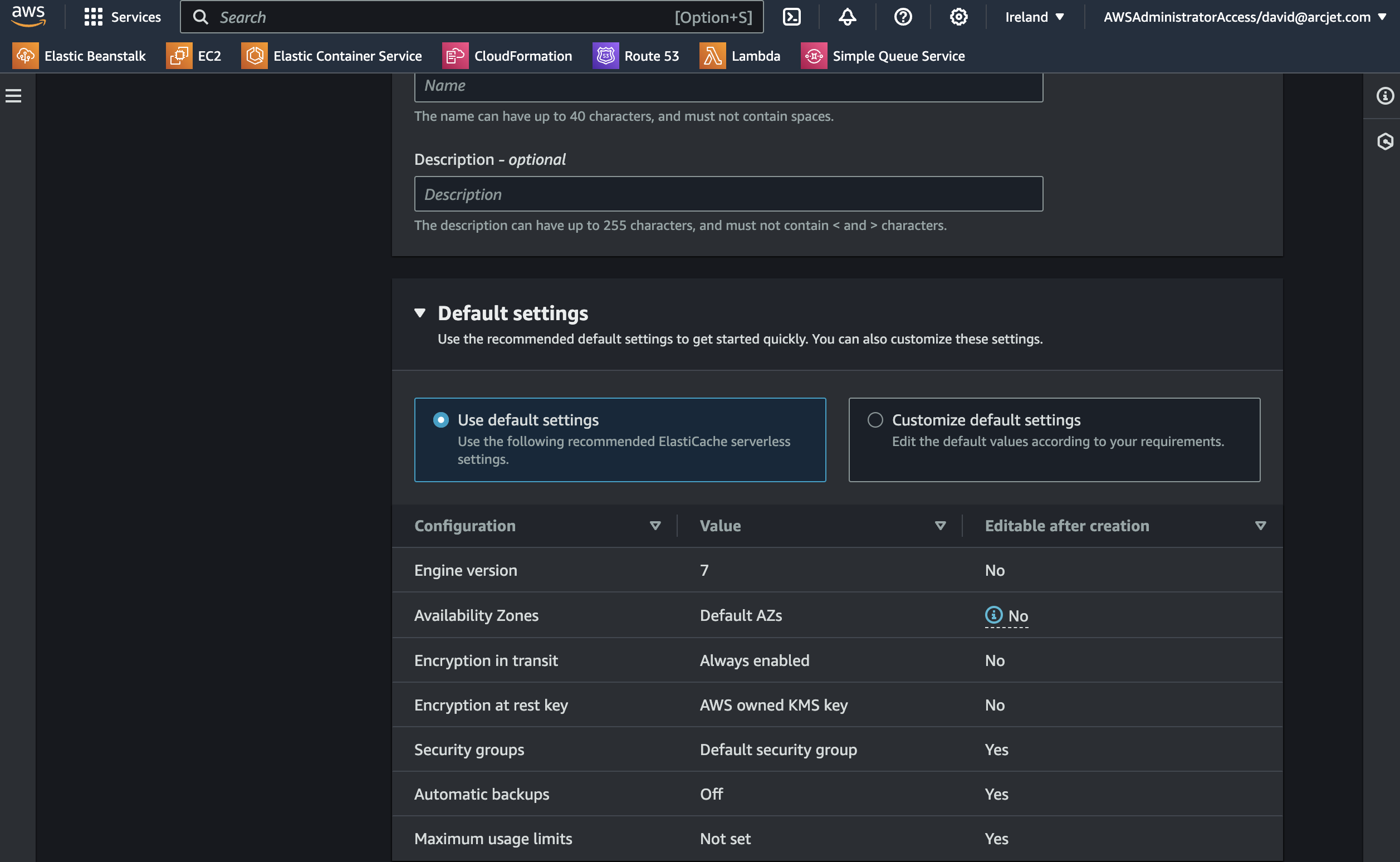 Reviewing AWS ElastiCache Serverless