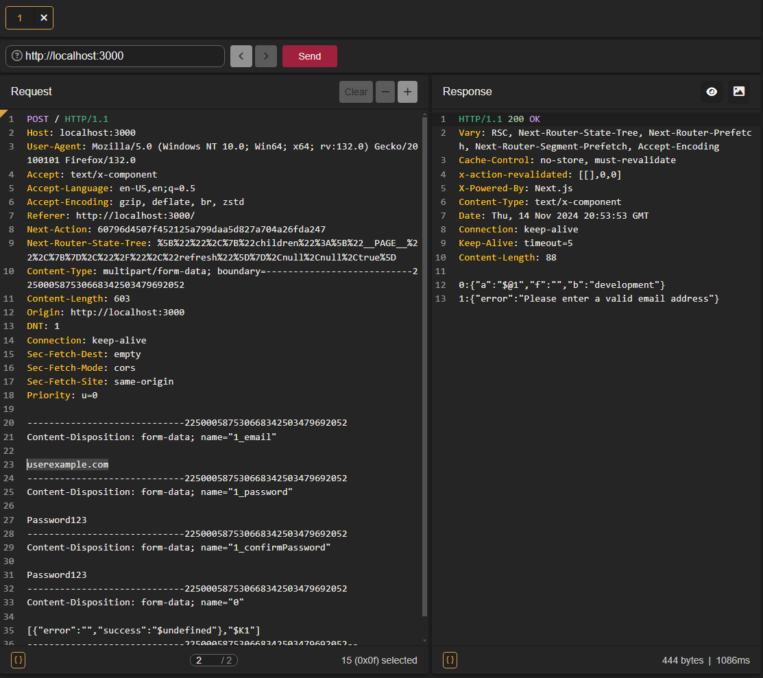 Next.js server action security